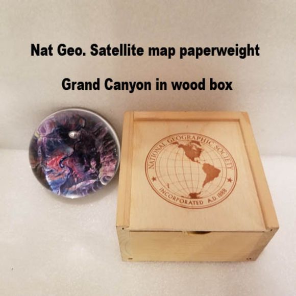 National Geographic | Accents | Nat Geo Satellite Map Paperweight Grand ...